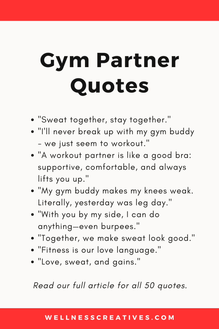 50 Gym Partner Quotes For Instagram & Facebook (Post Ideas)