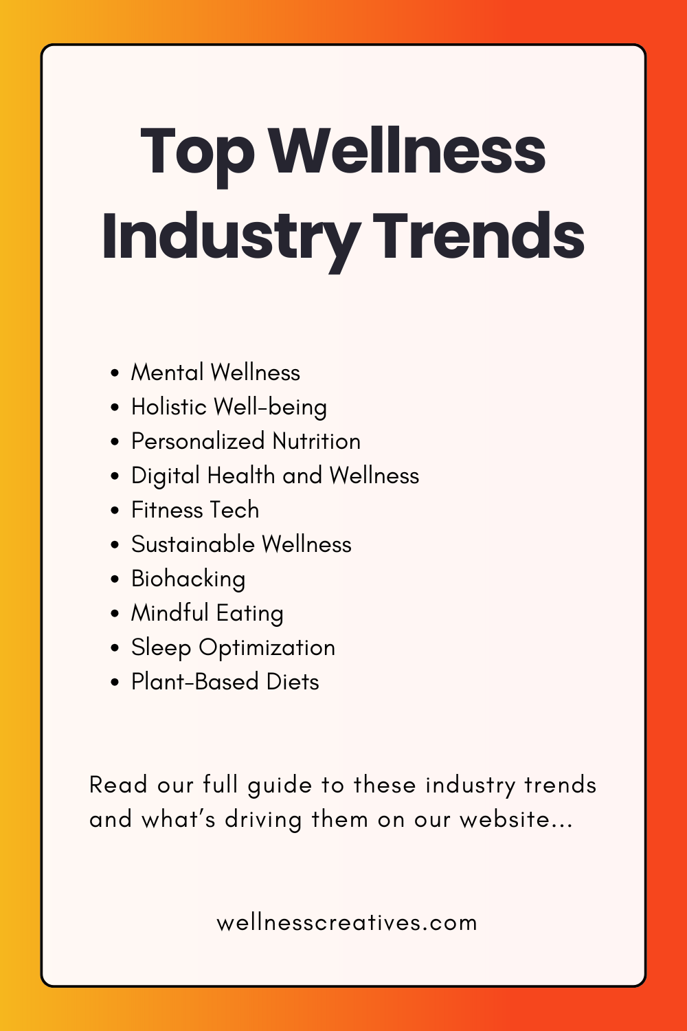 Top Wellness Industry Trends For 2025 & What's Driving Them